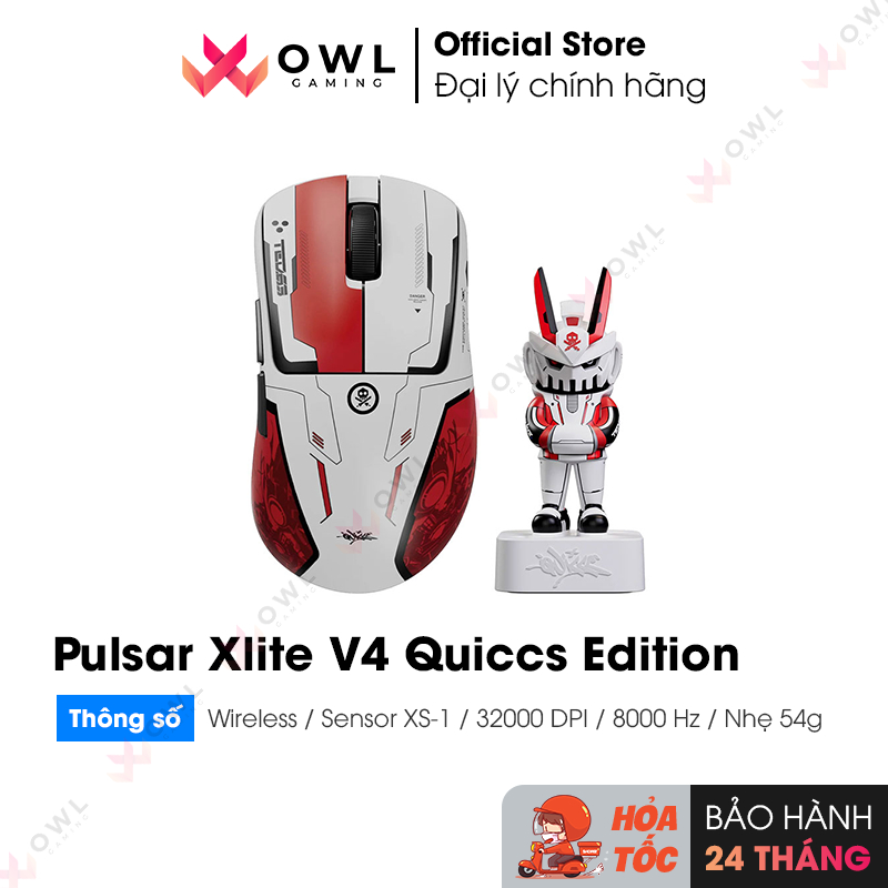 Chuột gaming Pulsar Xlite V4 Wireless - Quiccs Edition (Hàng chính hãng ...