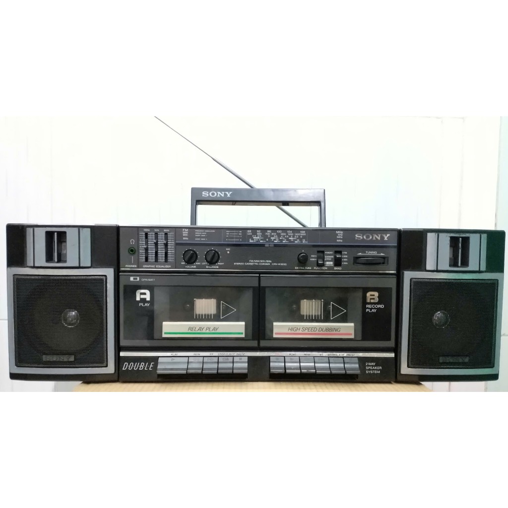 Radio cassette Sony CFS-W365S đồ cũ nghe hay ok 100% | Shopee Việt Nam