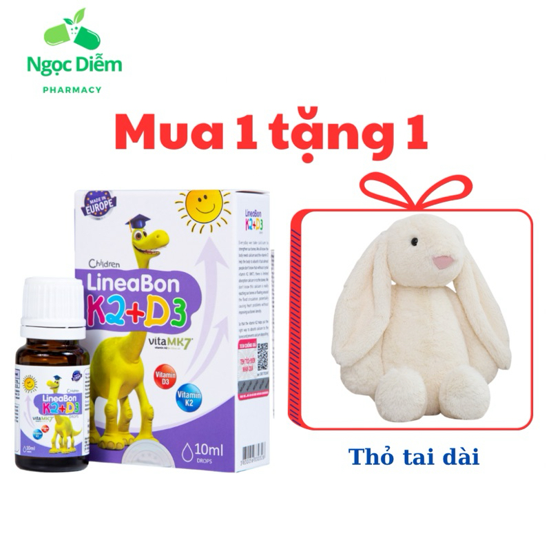 Lineabon D3K2 vitamin D3 Lineabon tím dạng nhỏ giọt chai 10ml | Shopee ...