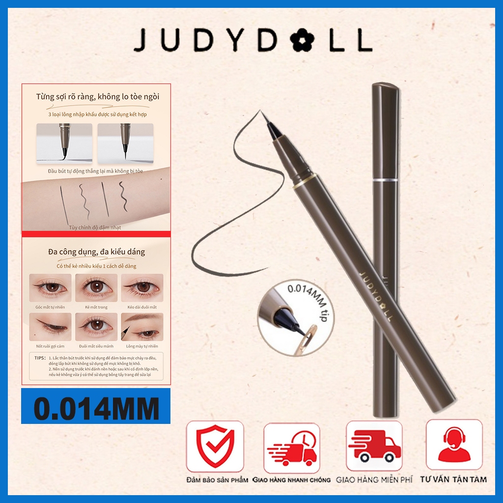 Bút Kẻ Mắt Nước JUDYDOLL 0.014mm Trang điểm mắt Siêu Mảnh Slim Liquid Chống Nước Lâu Trôi Không ...