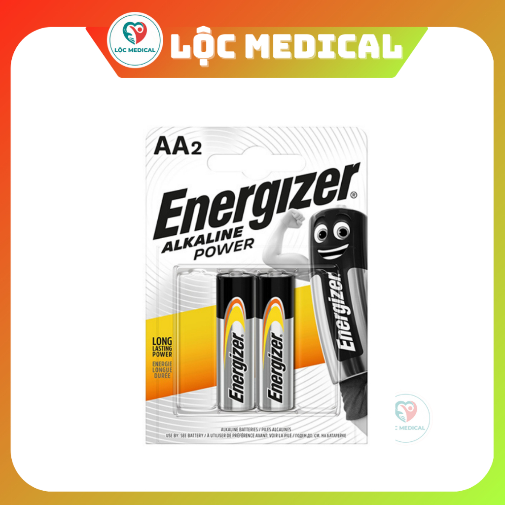 Pin AA Energizer alkaline power e91 bp2 vỉ 2 viên Chính hãng | Shopee Việt Nam