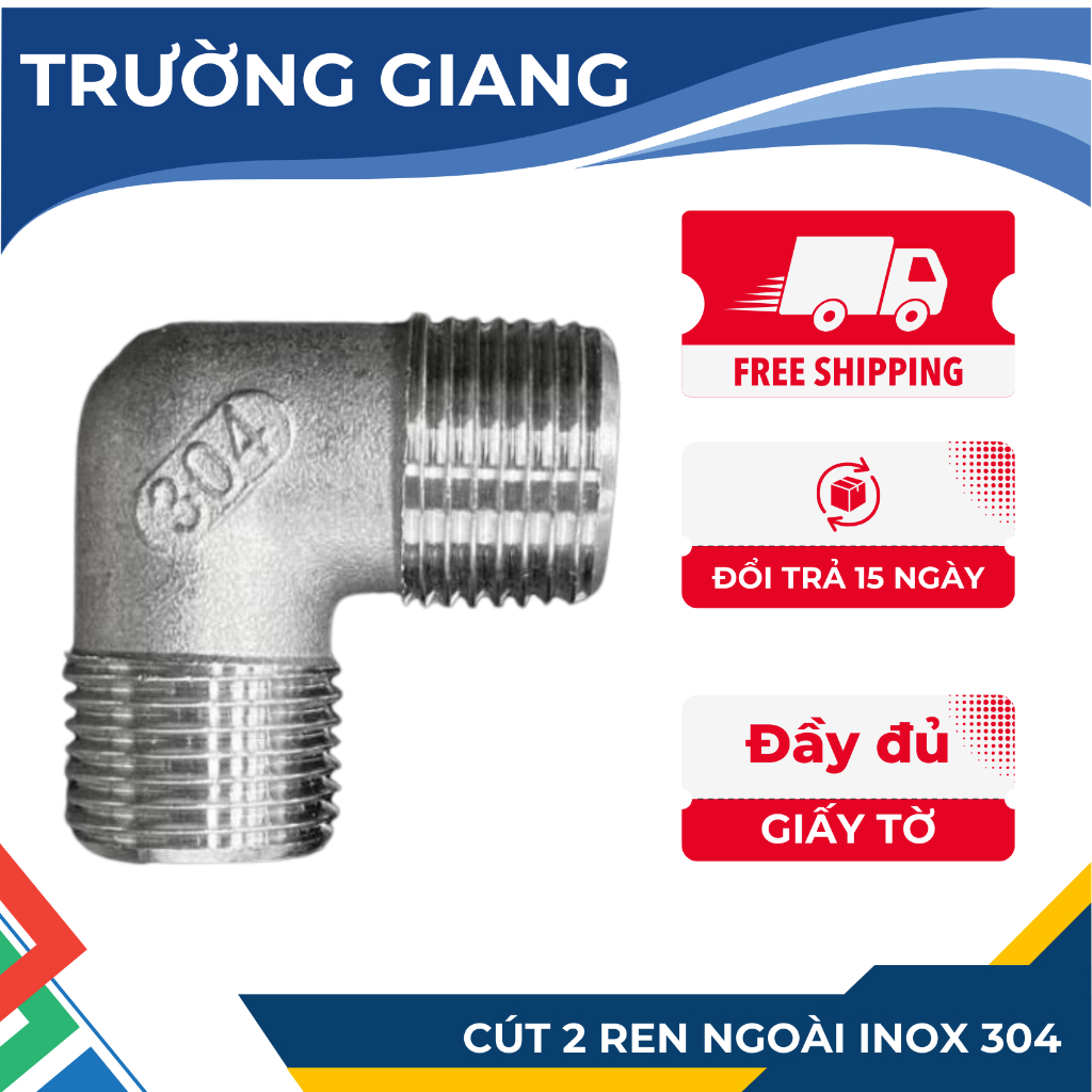 Cút 2 ren ngoài MTAi inox 304 DN15 | Shopee Việt Nam