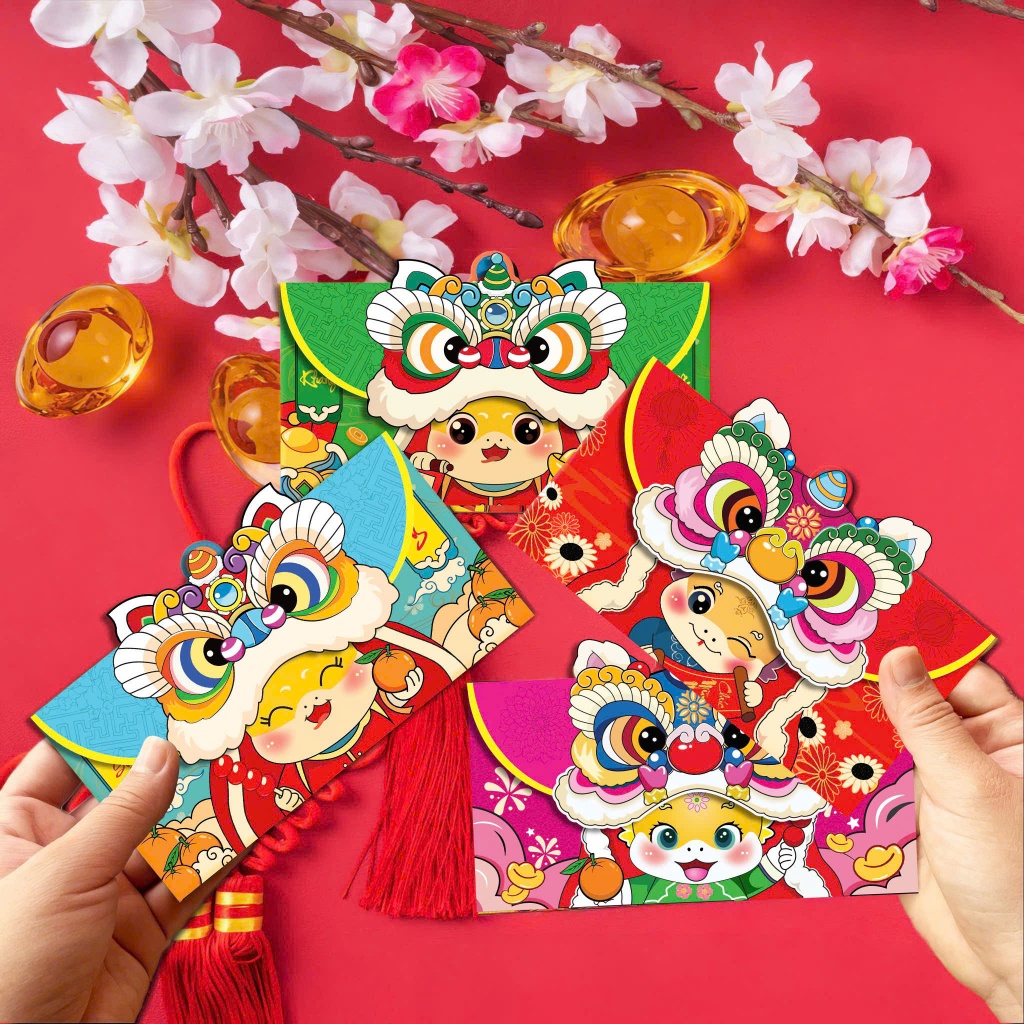 Combo 6 Bao Lì Xì Dáng Phong Bì Ngang, Mẫu Cao Cấp 2025 Giao Ngẫu Nhiên ...