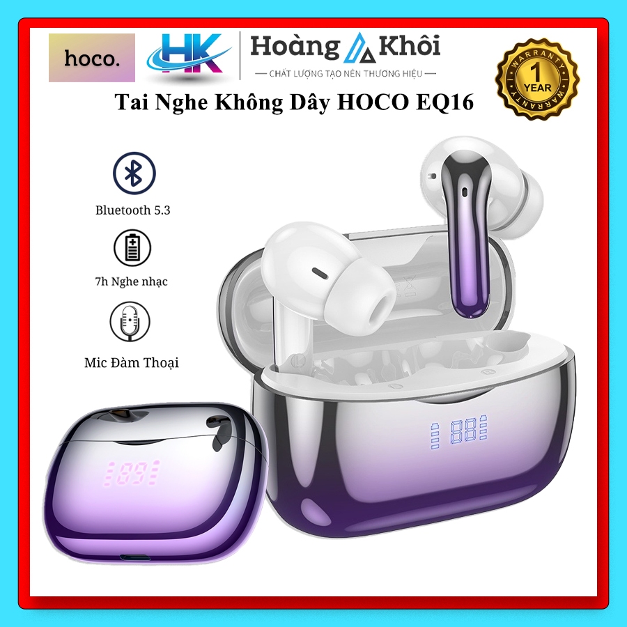 Tai nghe bluetooth Hoco Eq16 tai nghe không dây chống ồn, mic đàm thoại ...