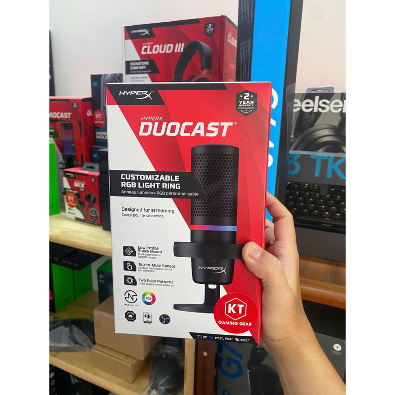 [HÀNG CHÍNH HÃNG - NEWSEAL] - Micro HyperX Duocast For Streaming | Led RGB 16.8 triệu màu | Hỗ ...