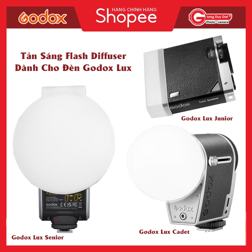 Tản Sáng Cho Đèn Flash Godox Lux Senior Retro, Tản sáng Godox Lux Cadet, Tản sáng Godox Lux ...