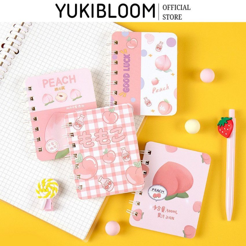 Số Tay Sổ Ghi Chú Mini Sổ Còng Mini Sổ Note Book Dễ Thương Size A7, 160 ...
