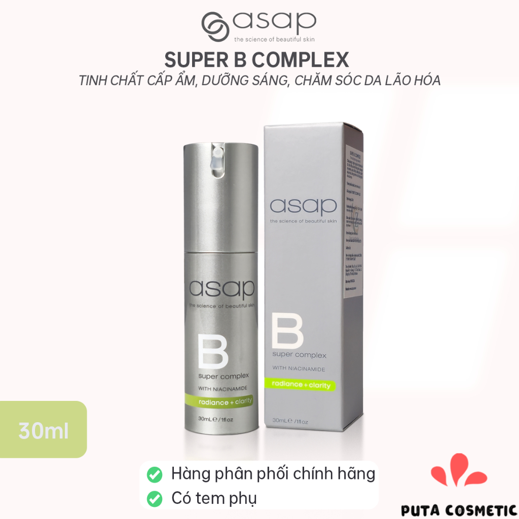 Serum Asap Super B Complex 30ml - Tinh chất phục hồi, dưỡng sáng da ...