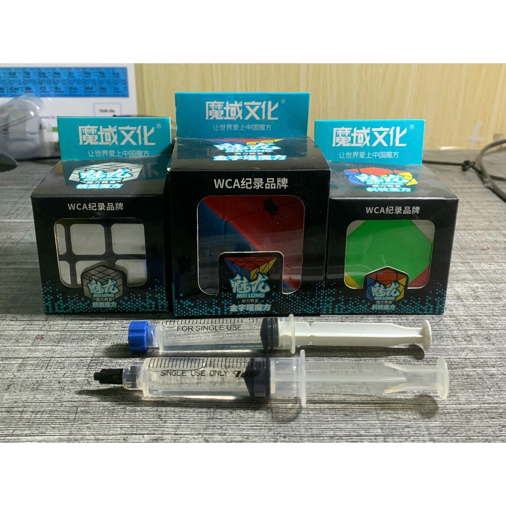 Rubik Tam Giác/Skewb/Mirror 99% full box (Tặng thêm Lube Core Luforall ...
