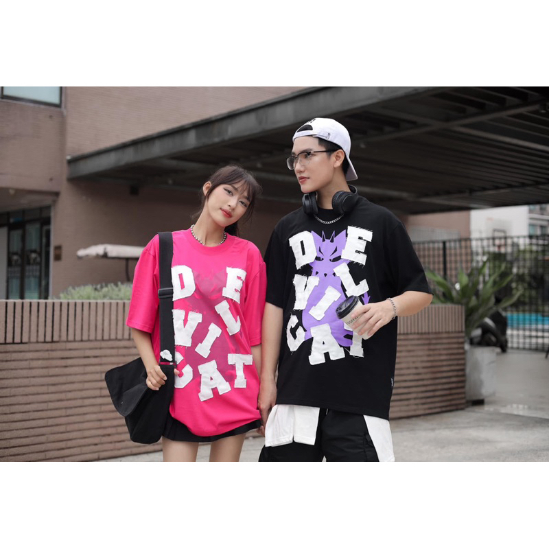 Áo Thun DEVIL CAT Cotton Cao Cấp Form Rộng | Shopee Việt Nam