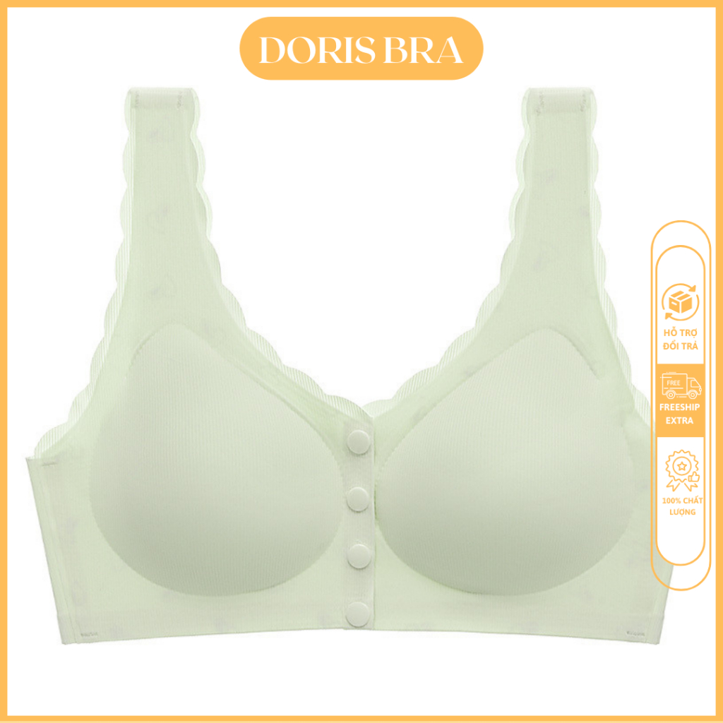 [BIG SIZE] Áo lót nữ DORIS, Bra BR255 su gân tăm mềm mỏng cài trước ...