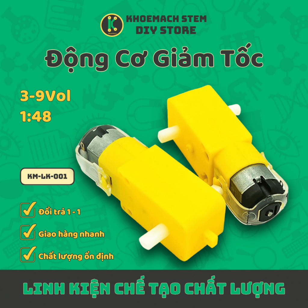 Động Cơ Giảm Tốc Vàng 3V-9V 2 Trục, Linh Kiện DIY Chế Tạo STEM Xe Mô Hình, Robot | Shopee Việt Nam