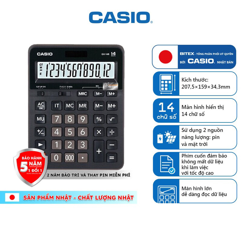 Máy Tính Casio GX-14B Chính Hãng | Shopee Việt Nam