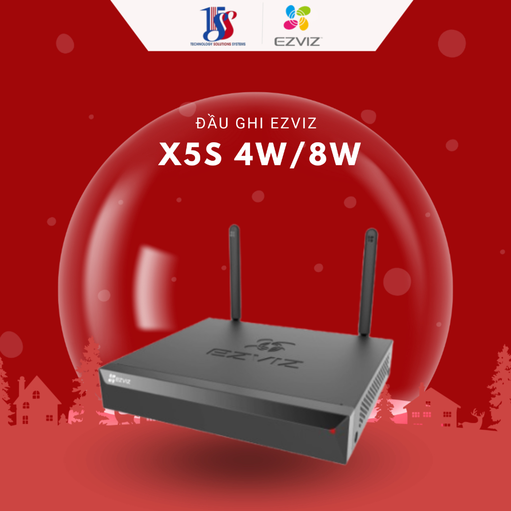 Đầu ghi camera IP 8 kênh wifi EZVIZ CS-X5S-8W, hỗ trợ cam 5MP, giải ...