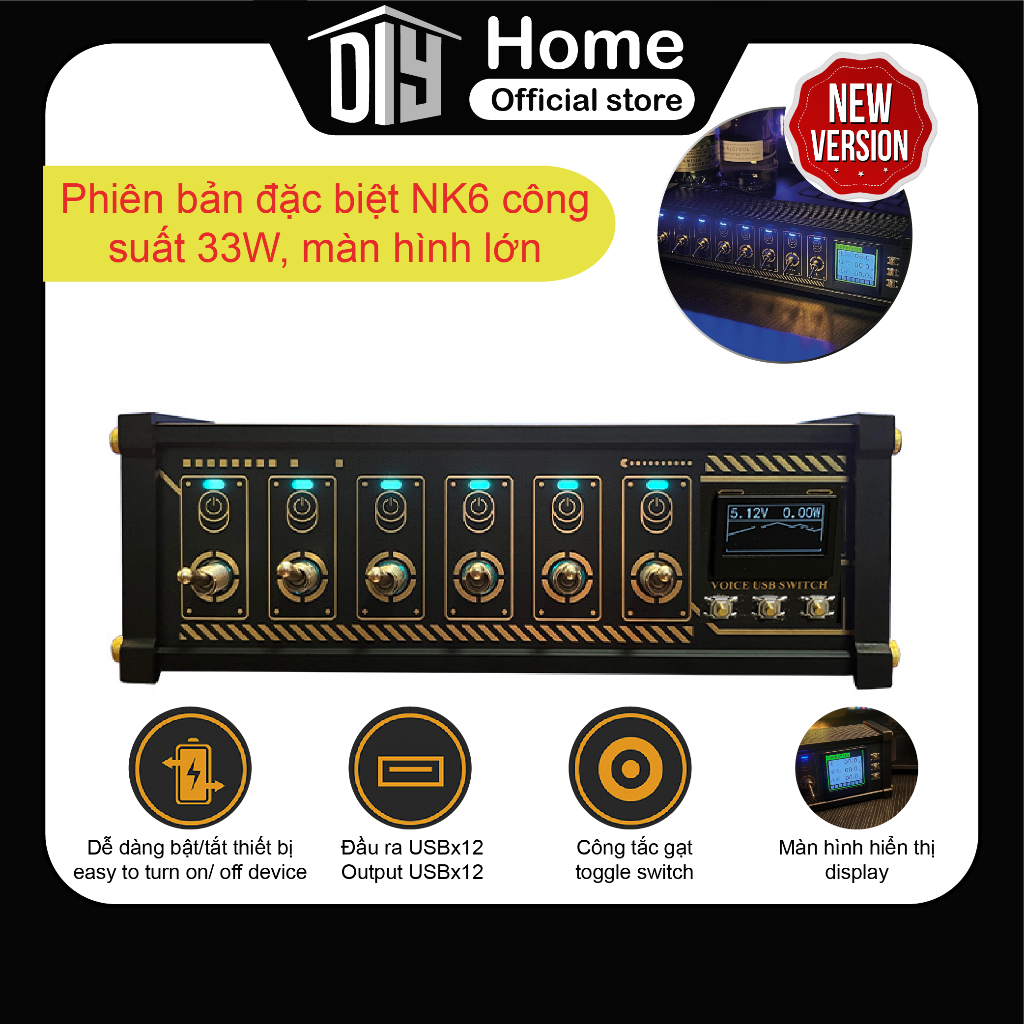 Công Tắc Tổng Cyberpunk cấp nguồn cho thiết bị -Bộ Chia Nguồn cổng hub ...