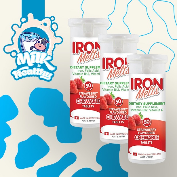 Sắt Iron Melts Úc vị dâu 50 viên | Shopee Việt Nam