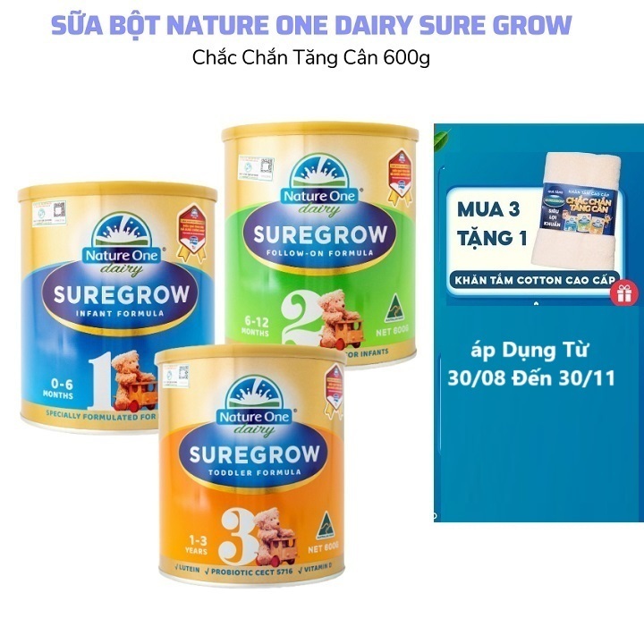 Sữa SureGrow Nature One Dairy cho trẻ nhẹ cân - Hộp 600g... | Shopee ...