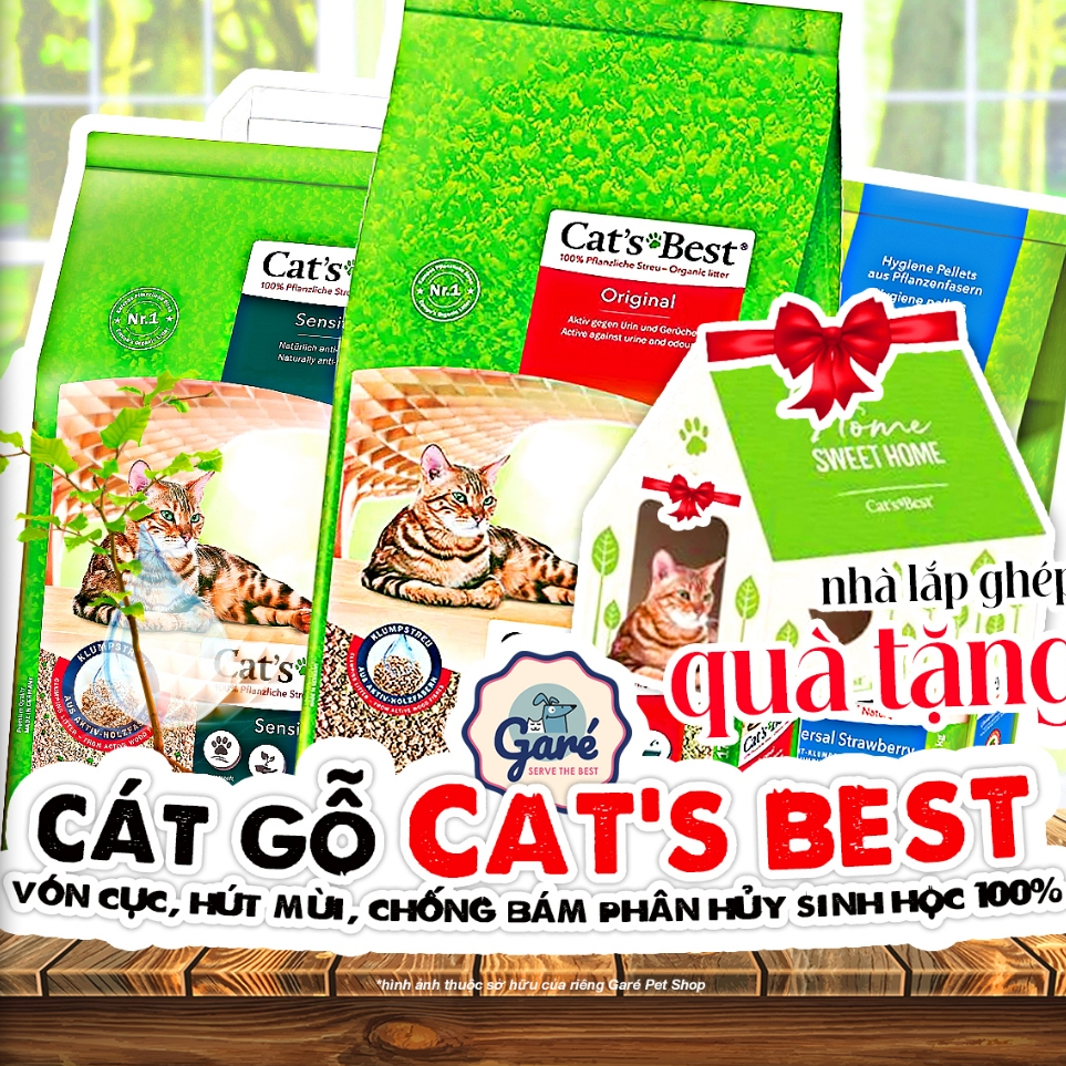 Cát gỗ Cat's Best cho Mèo - Cát hữu cơ không bụi kháng khuẩn an toàn ...