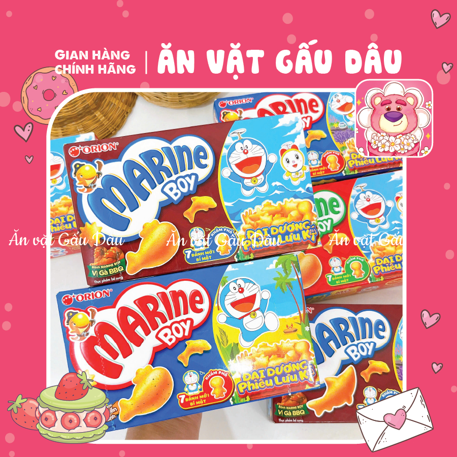 (COMBO 5 HỘP) Bánh Cá Marine Boy Orion, Snack Bim Cá Ăn Liền Các Vị ...