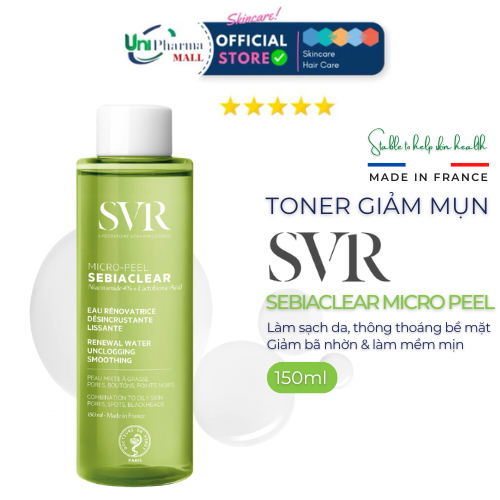 Toner SVR Sebiaclear Micro Peel Làm Giảm Mụn Cho Da Dầu Mụn Và Da Nhạy ...