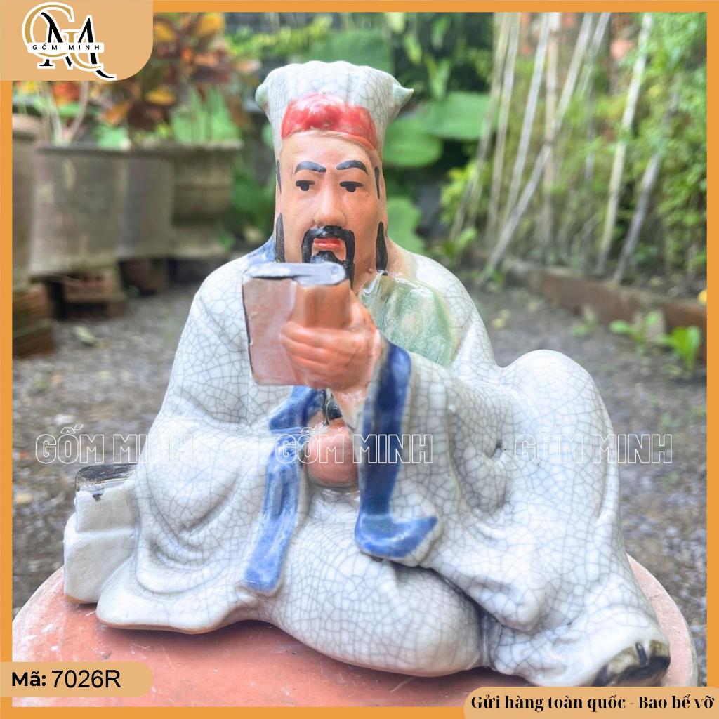 Tượng Khổng Minh ngồi đọc sách men rạn Bát Tràng (mẫu 2) | Shopee Việt Nam