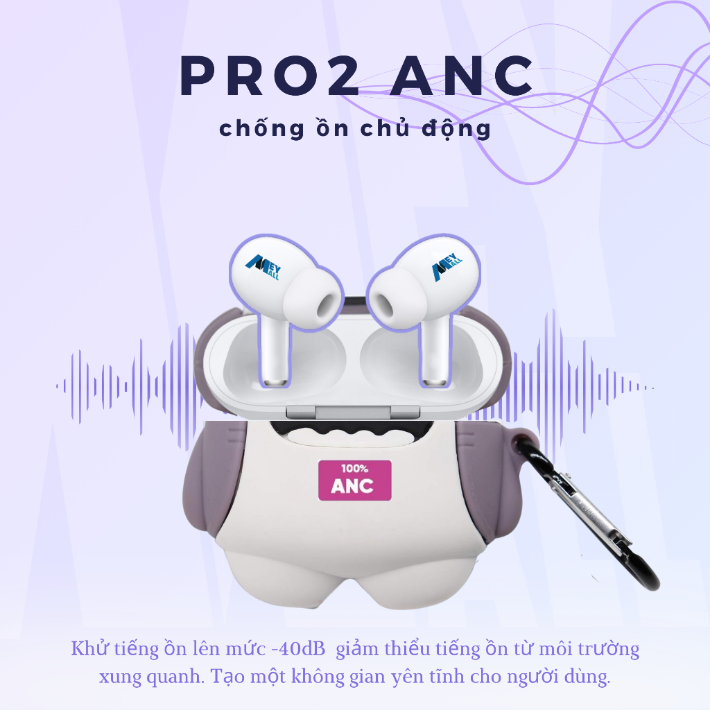 Tai nghe Pro2 ANC hàng Build Quality cao cấp, chống ồn chủ động cho mọi ...