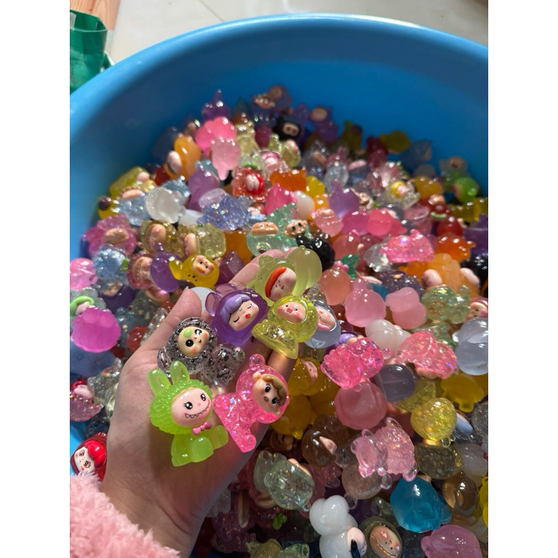 sỉ 100 túi mù noel sỉ 20 túi mù phát sáng: labubu,rùa,moi hoa quả,bé ...