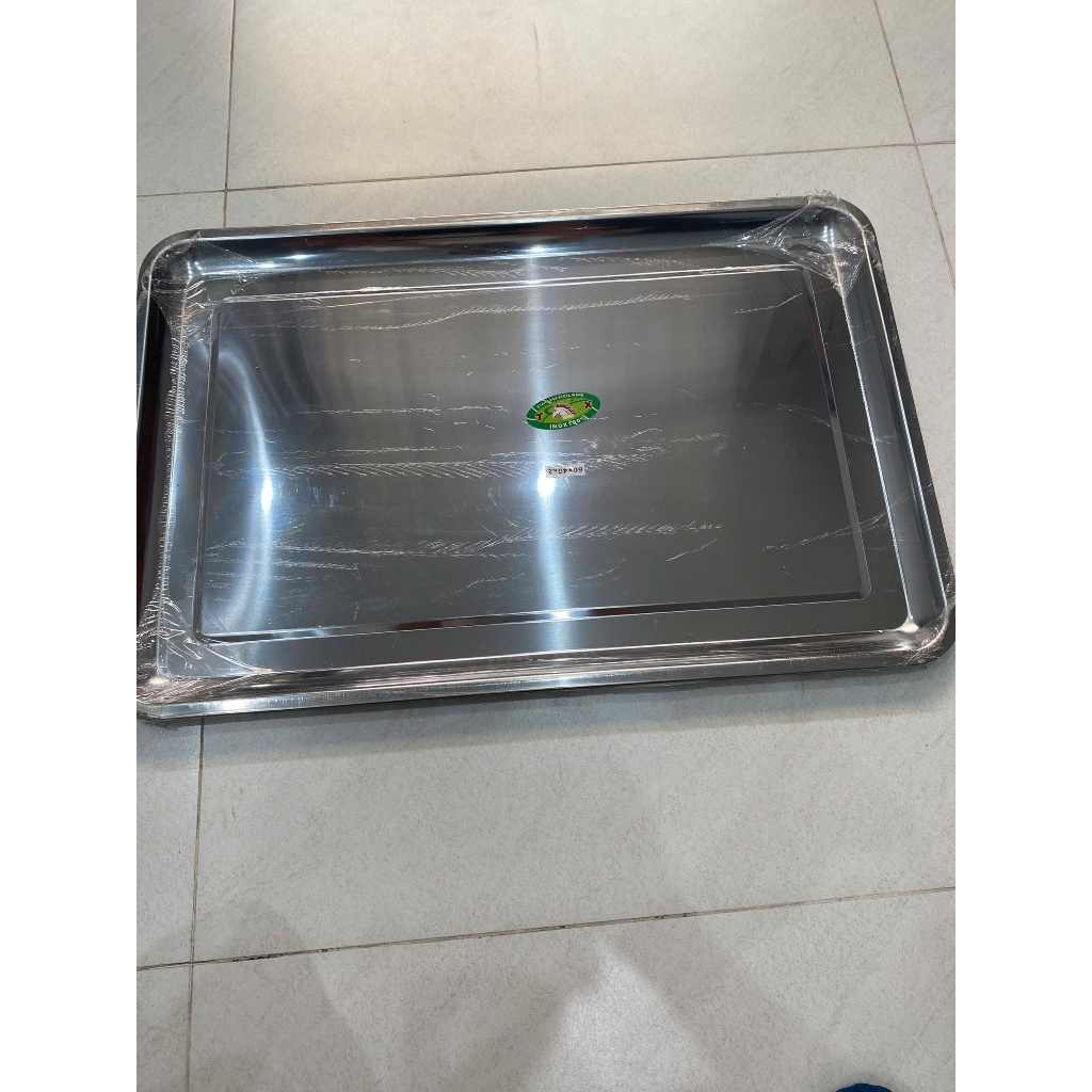 Mâm Khay Cạn Chữ Nhật Inox, Khay Inox Dày, Đẹp, Hàng Loại Tốt 20x27cm | Shopee Việt Nam