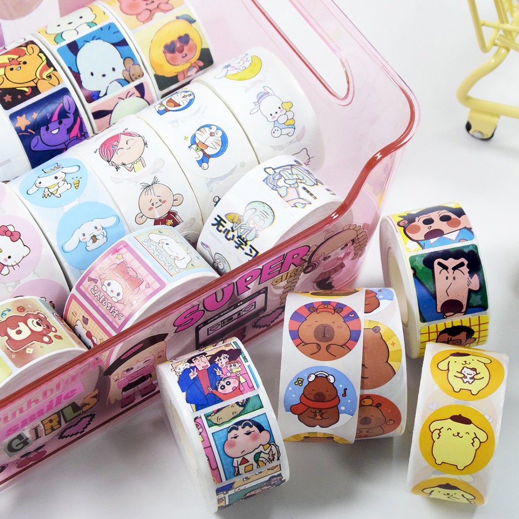 Cuộn 500 tem dán sticker thank you gói hàng, phụ kiện quà tặng, Sticker ...