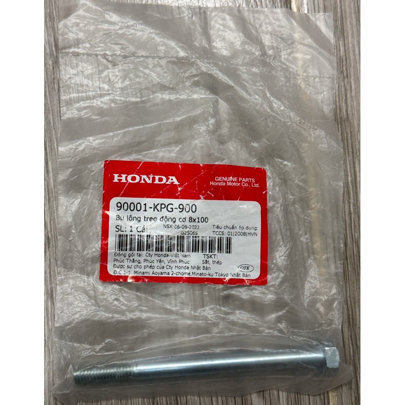 BULONG TREO ĐỘNG CƠ HONDA 8X100 DÙNG CHUNG NHIỀU XE(90001KPG900 ...