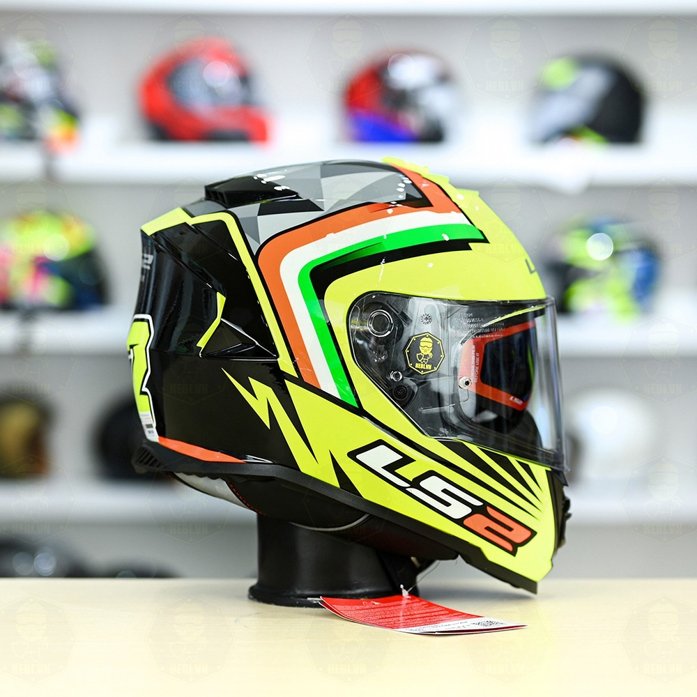 [Tặng Pinlock] Mũ Fullface 2 Kính LS2 FF800 Đen Vàng Nepa Replica (Tặng ...