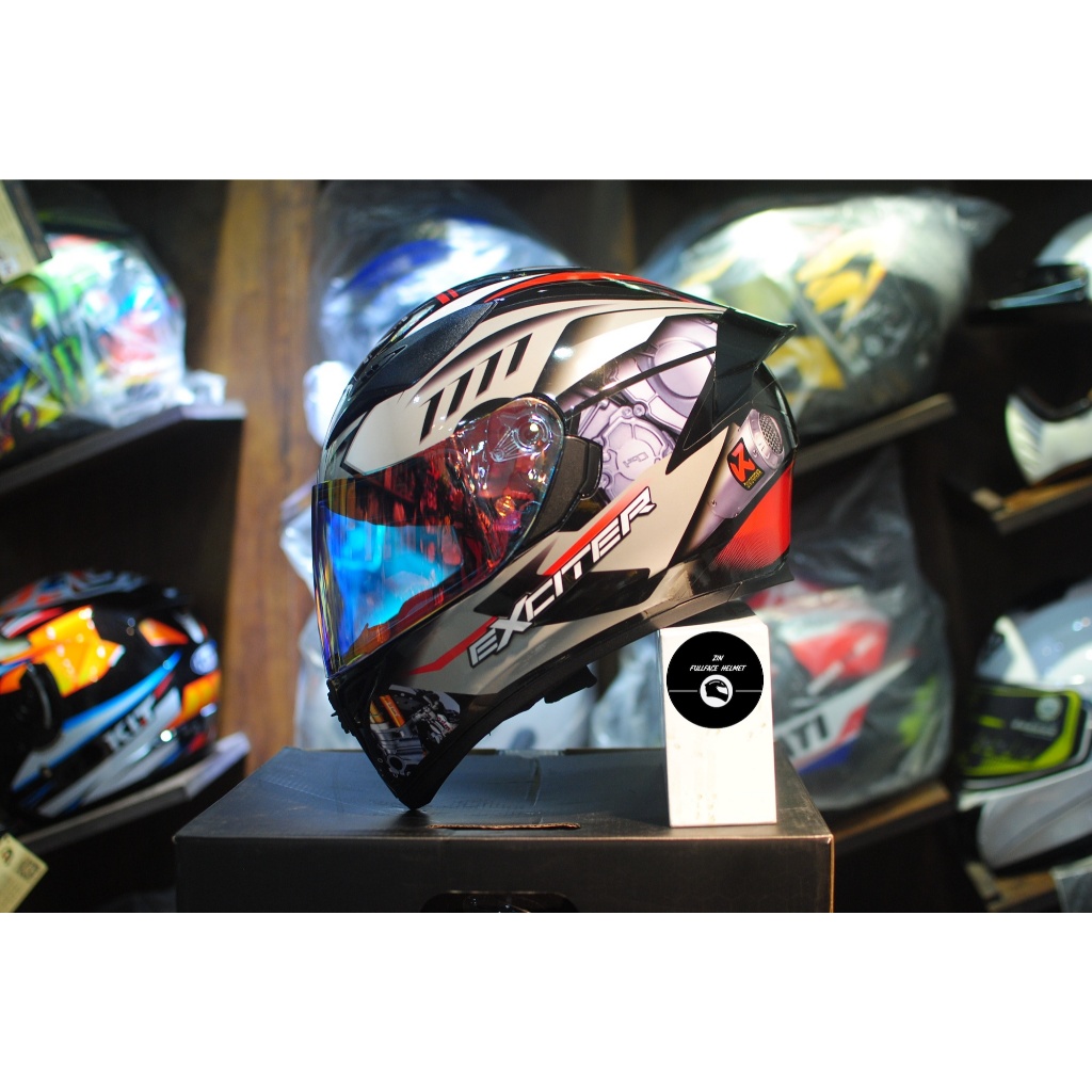 Mũ bảo hiểm Fullface Royal M138 Yamaha Exciter bạc đỏ - Helmet | Shopee ...