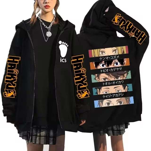 [BST] Áo khoác anime Haikyu, áo hoodie zip Hinata Shoyo nam nữ đủ size ...