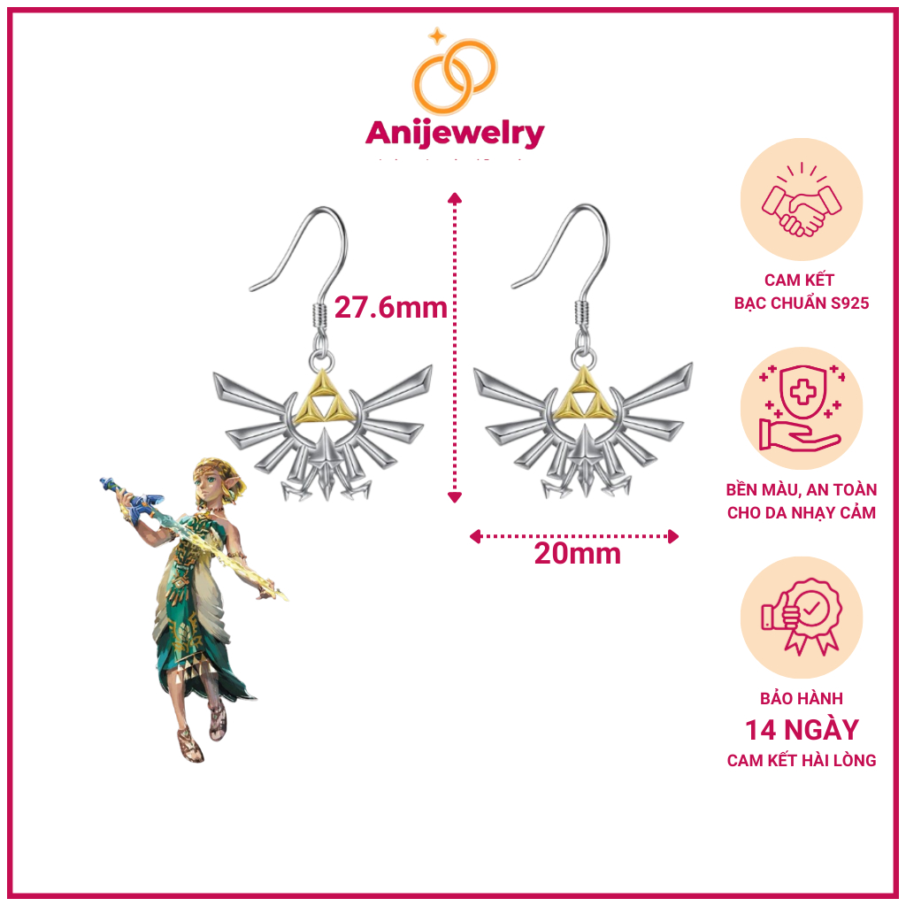 Anijewelry - Bông tai, khuyên tai anime A01 hóa trang nhân vật công ...