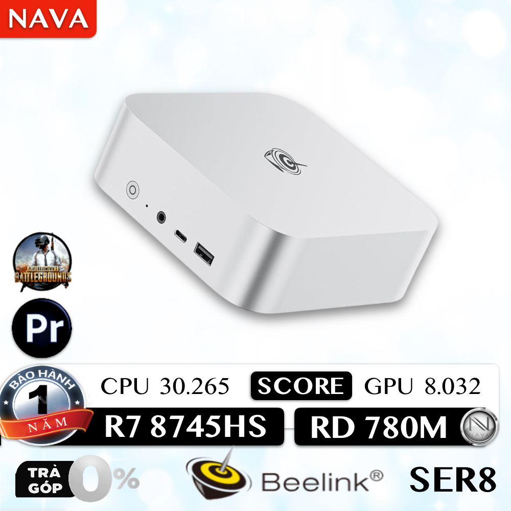 Beelink SER8 SER7 MAX - AMD Ryzen 8745HS 7840HS RADEON 780M Máy tính Mini PC Minisforum R7 8000 ...