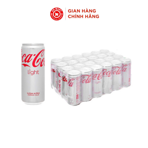 Thùng 24 lon nước ngọt Coca Light/ Coca Zero, lon 320ml | Shopee Việt Nam