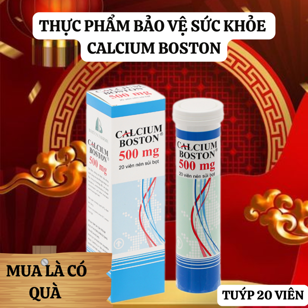 CALCIUM BOSTON 500MG - Viên Sủi Bổ Sung Canxi (Tuýp/20Viên) - Boston ...