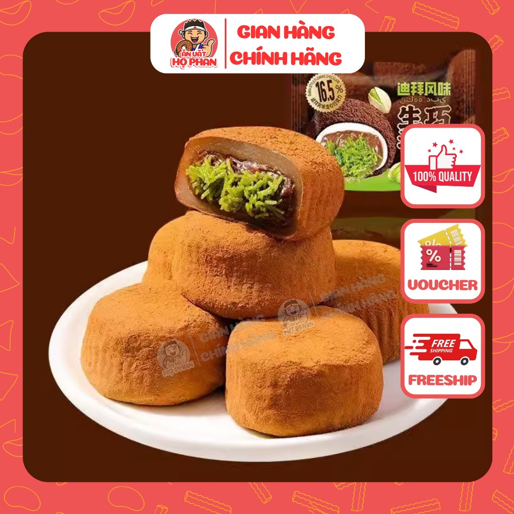 Bánh mochi nhân sợi Kataifi kiểu Dubai vị hạt dẻ 300gr/hộp - Ăn vặt Họ ...