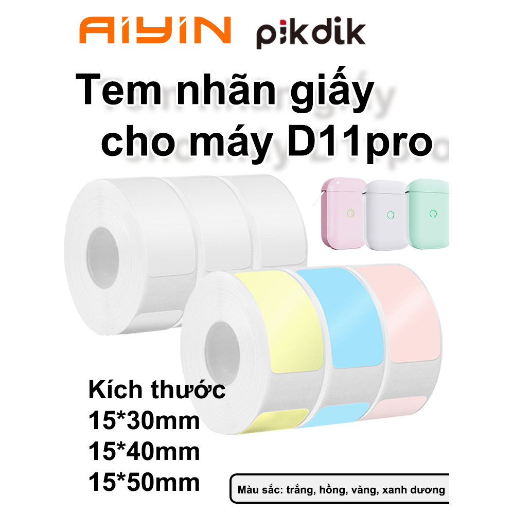 Giấy in tem kích thước 15x30 có chip cho máy PIKDIK AIYIN D11pro in ...