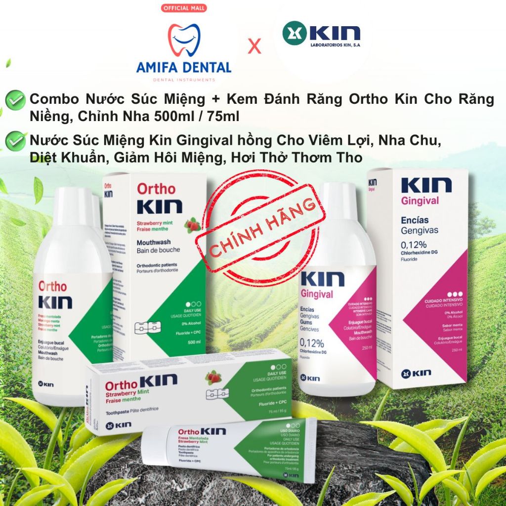 Combo Nước Súc Miệng Kem Đánh Răng Ortho Kin Cho Chỉnh Nha Niềng Răng ...