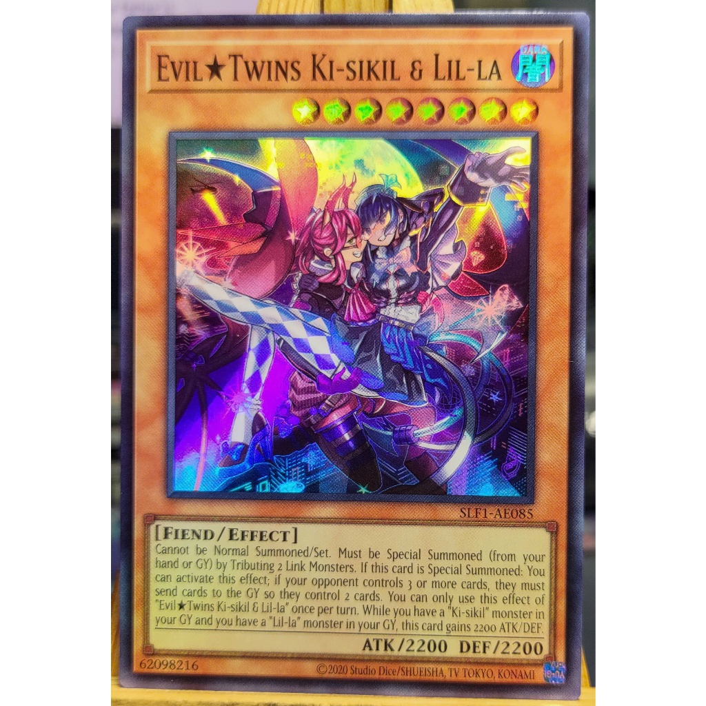 [KW2 Yugioh] [EN-AE] [Waifu] Thẻ bài SLF1-AE085 Evil?Twins Ki-sikil & Lil-la | Shopee Việt Nam