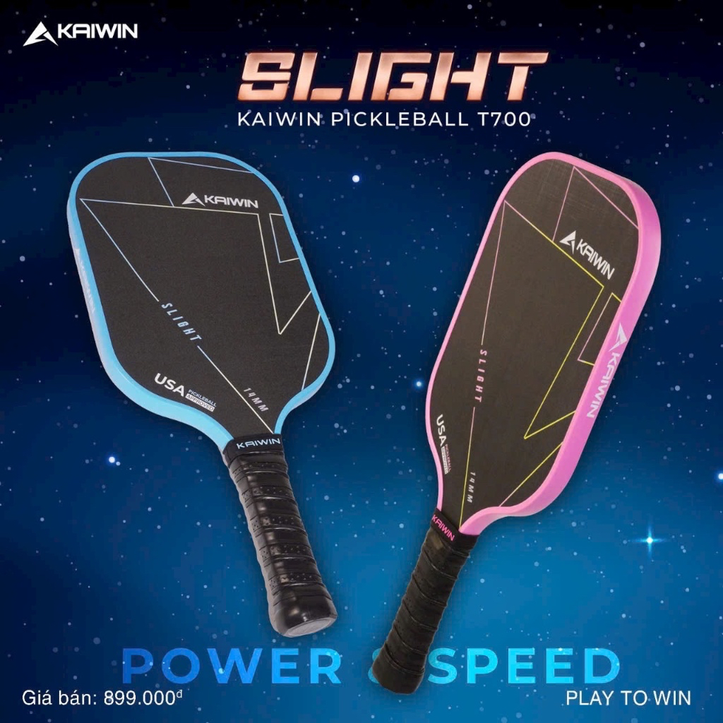 Vợt Pickleball Kaiwin Slight T700 14mm/Vợt Pickleball Gamicy T700 16MM ...