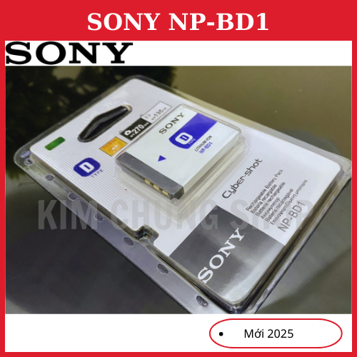 Pin Lithium Sony NP-BD1 cho các máy Sony DSC-T70; DSC-T77; DSC-T200; DSC-T300; DSC-T500; DSC ...