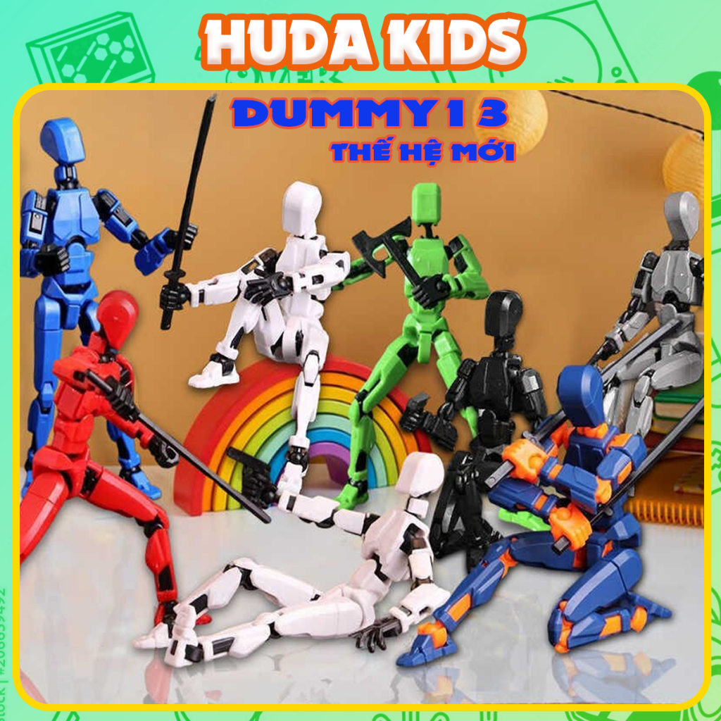 Mô hình đồ chơi robot Figure DUMMY 13 in 3D khớp linh hoạt kèm phụ kiện ...