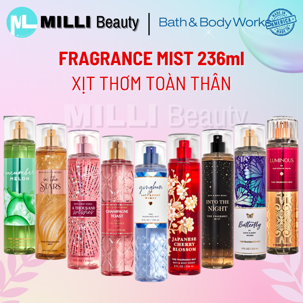 [HỎA TỐC] Body Mist - Xịt thơm toàn thân Bath And Body Works Hương Nước ...