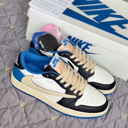 Giày Air Jd1 Travis Scott xanh trắng cổ thấp phiên bản L.Auth cao cấp ...