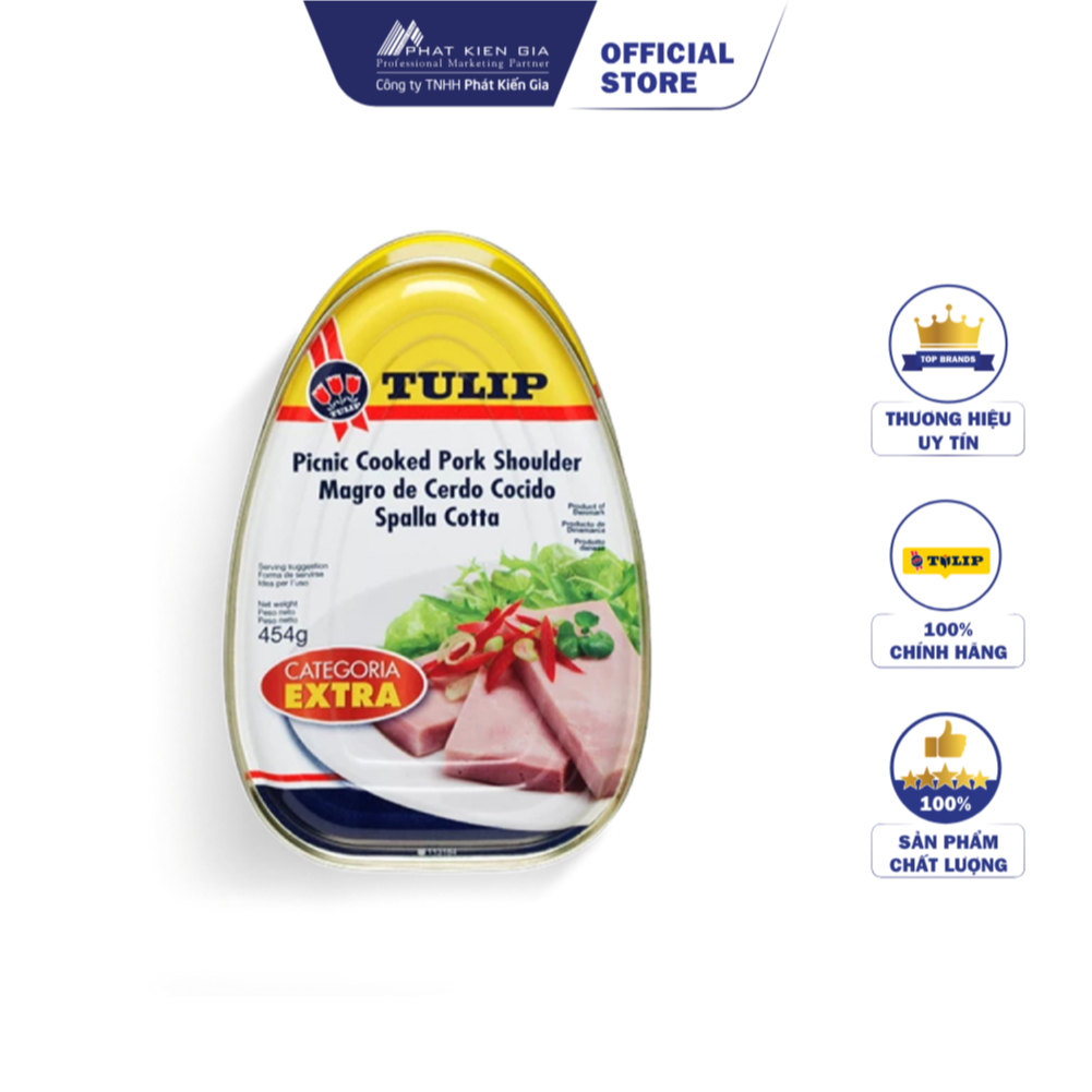 Thịt Heo Hộp Ham Vai Heo Tulip 454g - Nhập Khẩu Đan Mạch | Tulip Pork ...