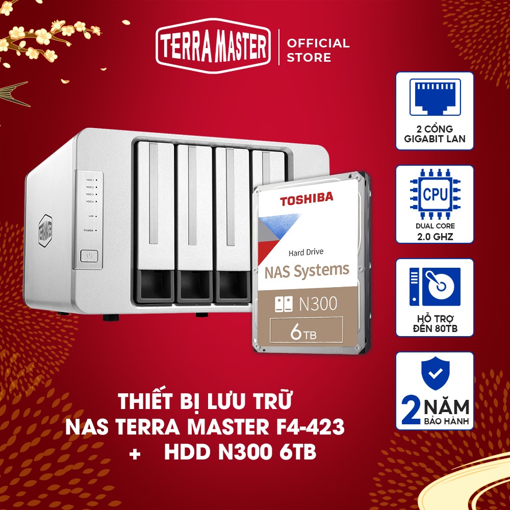 Bộ Ổ cứng mạng NAS Terra Master F4-423+NAS N300 | Shopee Việt Nam