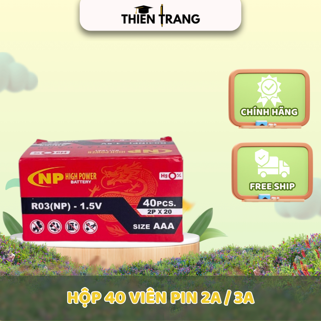 HỘP 40 VIÊN PIN 2A / 3A (SIZE AA / SIZE AAA) NP | Shopee Việt Nam