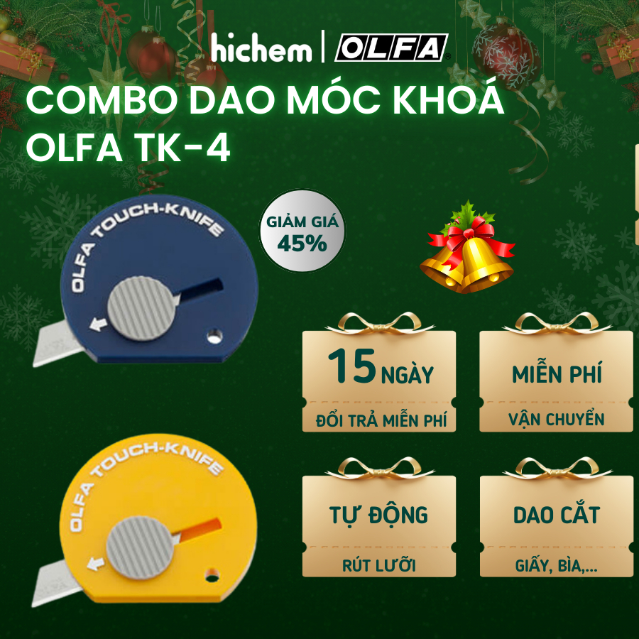Combo 4 dao móc khoá mini Nhật Bản OLFA TK-4 rọc giấy, bìa, băng dính, bao bì | Shopee Việt Nam